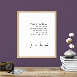 Peter Pan Quote Print, Book Lovers Gifts, Printable Download Art, JM ...