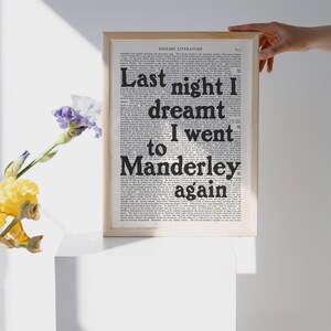 Daphne Du Maurier Quote Rebecca, Instant Download, Print Locally ...