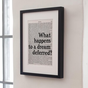 Langston Hughes Quote, Instant Download, Harlem, Reading Nook Decor ...