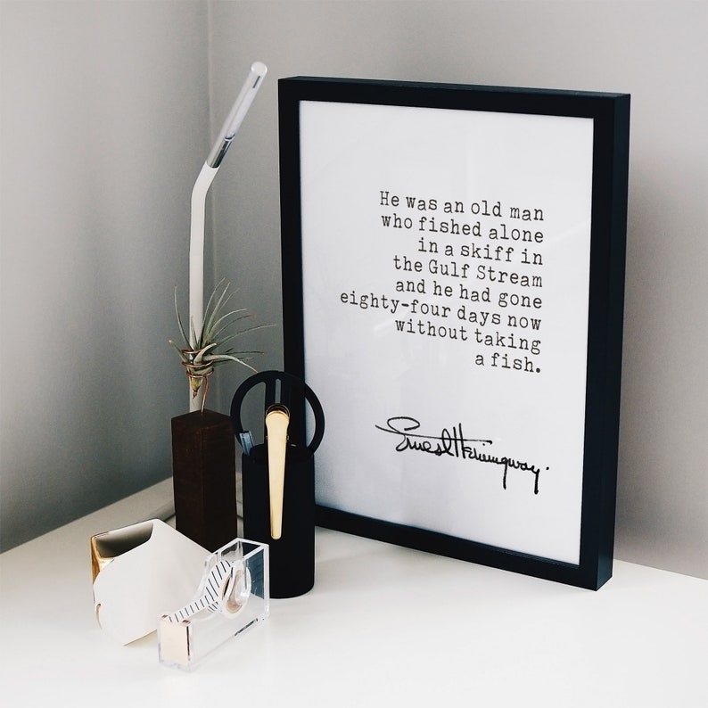 Ernest Hemingway Quote Motivation Poster Digital Download - Etsy