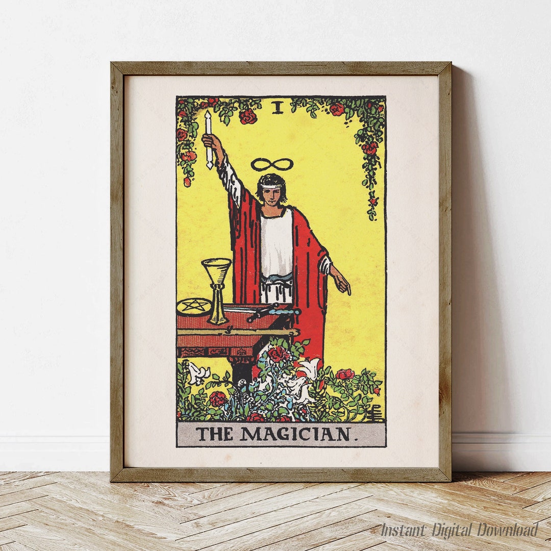 The Magician Tarot Card, Rider Waite Smith Deck, RWS Poster (instant ...