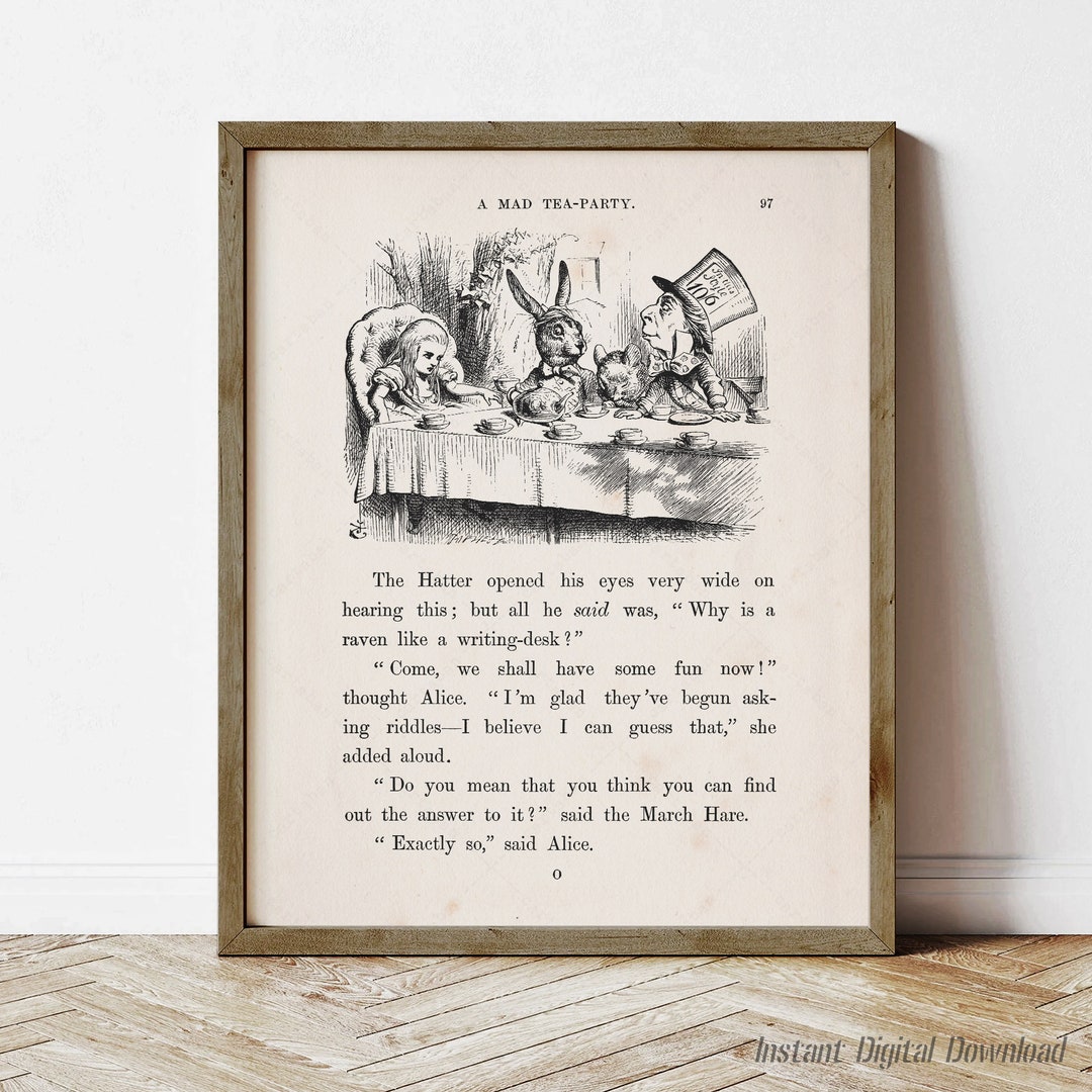 Alice in Wonderland by Lewis Carroll Page 97 Chapter VII, Book Lovers ...