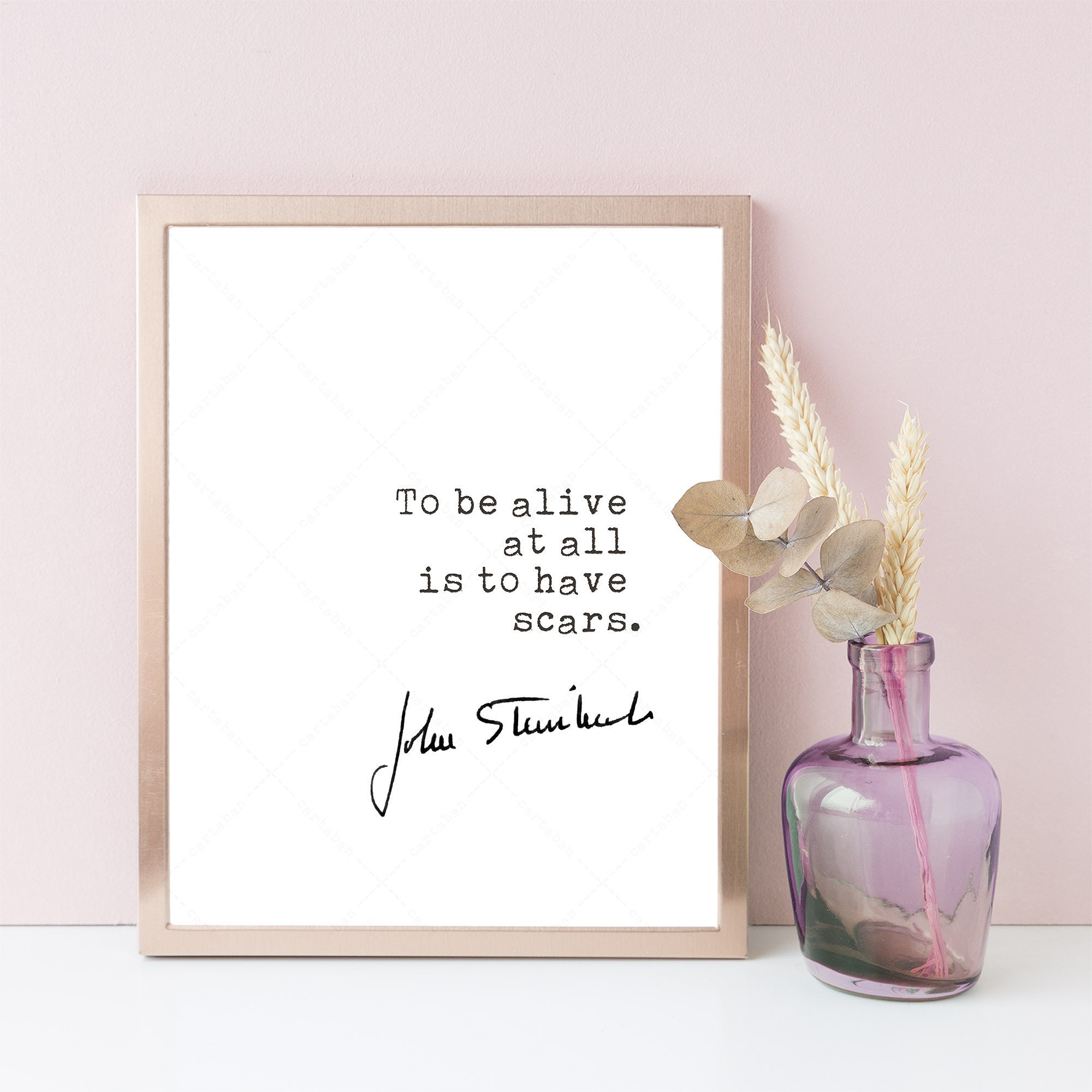 John Steinbeck Quote Motivation Poster digital download | Etsy