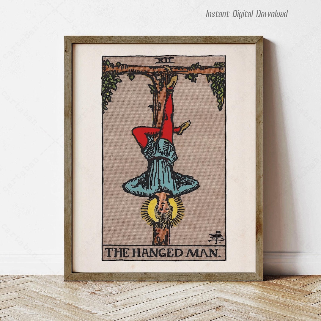 The Hanged Man Tarot Card, Rider Waite Smith Deck, RWS Poster (instant ...