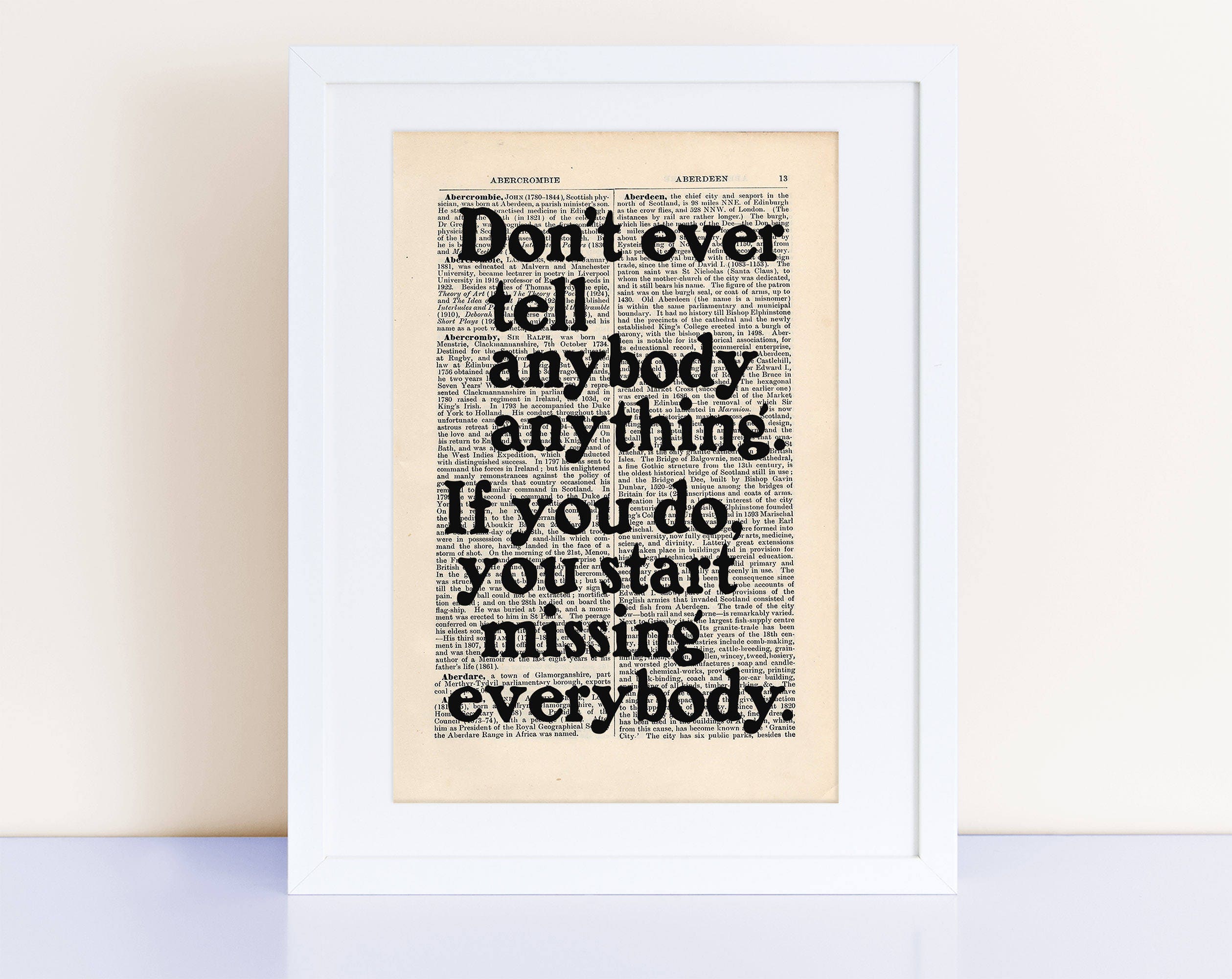 Don't ever tell anybody anything JD Salinger Quote Print | Etsy Don't ever tell anybody anything JD Salinger Quote Print | Etsy