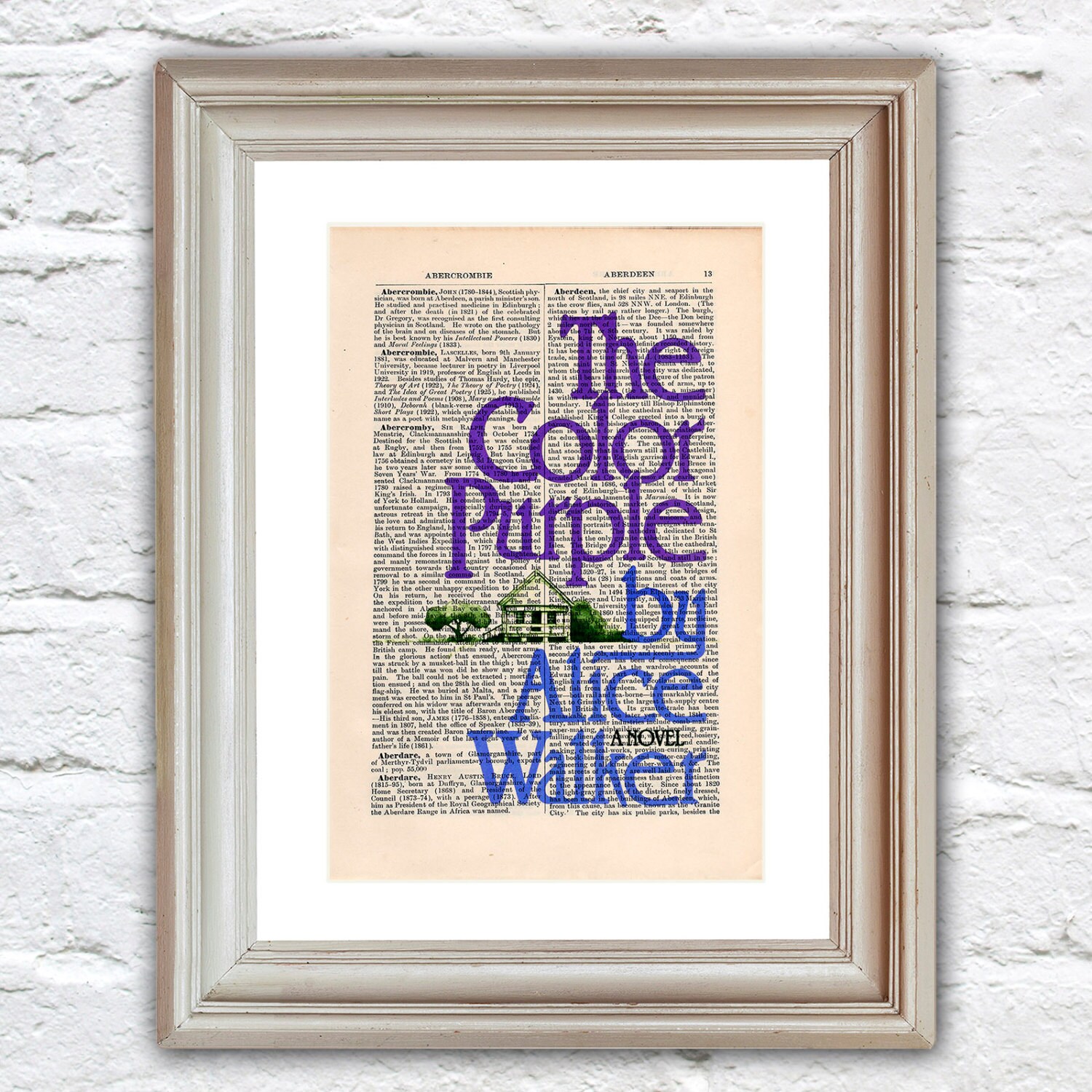 The Color Purple by Alice Walker Print on an antique page, book cover ...