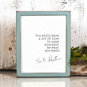 The Outsiders Quote SE Hinton Print Book Lovers Gifts - Etsy
