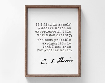 Cs Lewis Quote - Etsy