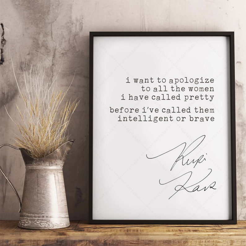 Rupi Kaur Quote Print Book Lovers Gifts Digital Download - Etsy