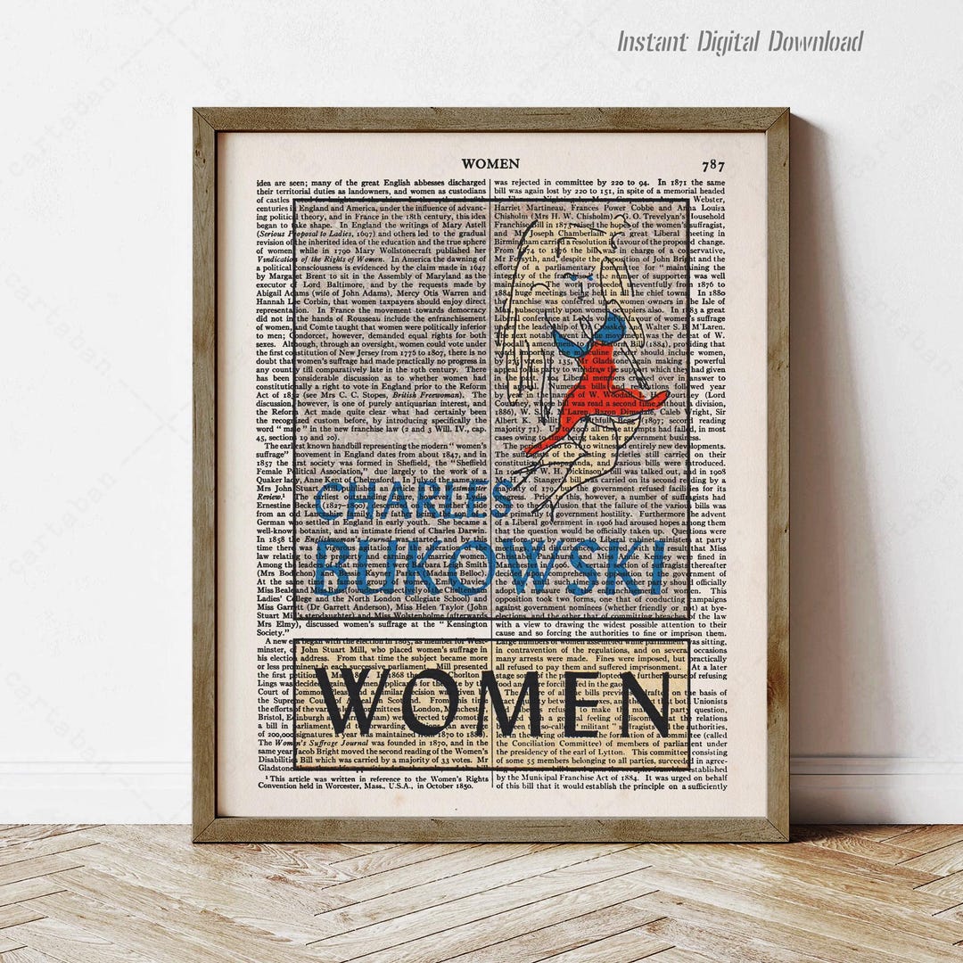 Women by Charles Bukowski, Instant Download, Literary Poster, Print ...