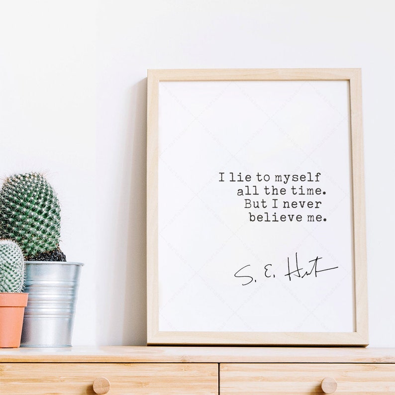 The Outsiders Quote SE Hinton Print Book Lovers Gifts - Etsy