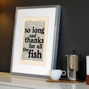 Hitchhiker's Guide to the Galaxy Quote Print on an Antique - Etsy