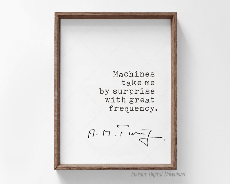 Alan Turing Quote AI Quote Digital Download Print Machines - Etsy