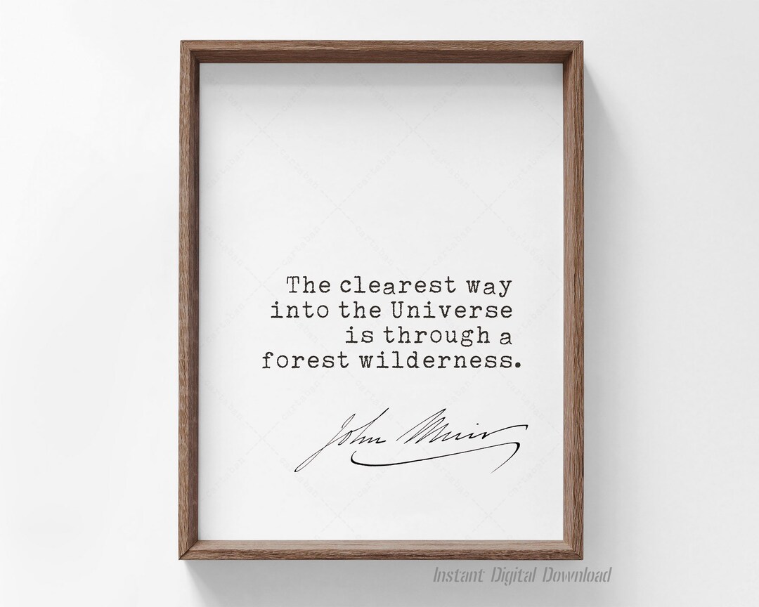 John Muir Quote Digital Download Printable Poster the - Etsy