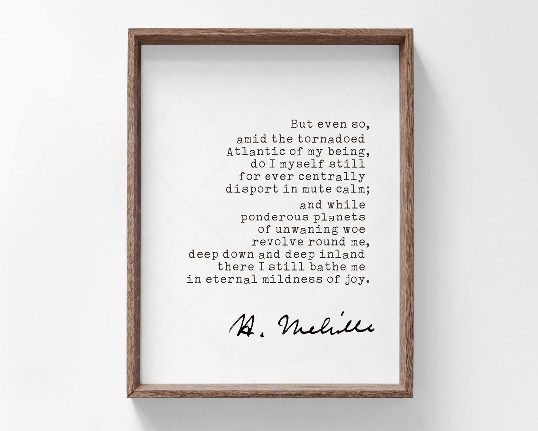 Herman Melville Quote Moby Dick, Book Lovers Gifts, Digital Download ...