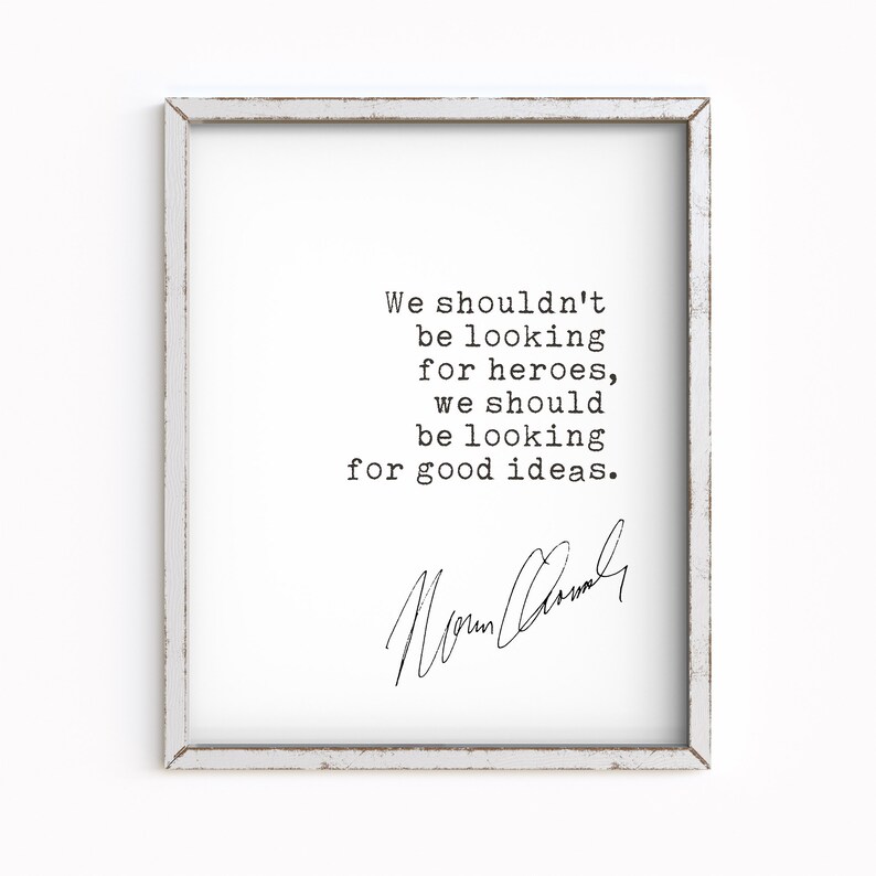 Noam Chomsky Quote Motivation Poster Digital Download Print | Etsy