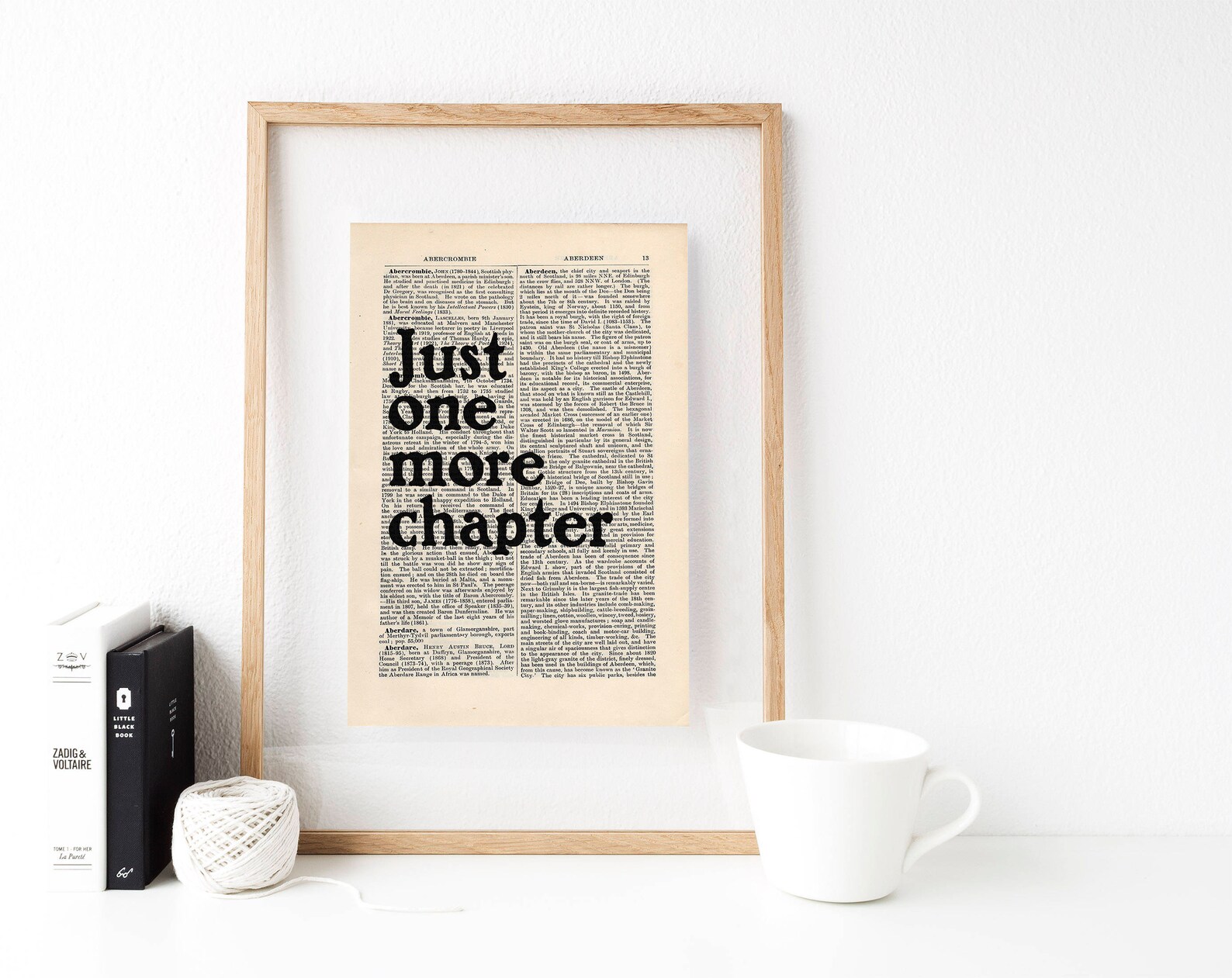 Just One More Chapter Print on an Antique Page Book Lovers | Etsy