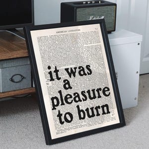 Ray Bradbury Quote, Fahrenheit 451 First Line (instant Digital Download ...