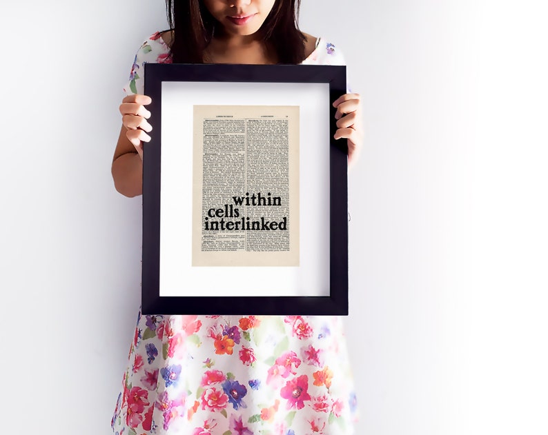Within Cells Interlinked Quote on an Antique Page Vladimir | Etsy