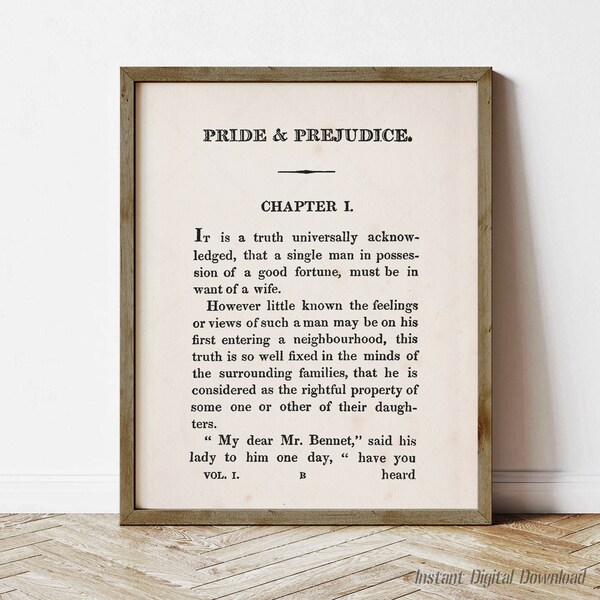 Pride and Prejudice Poster - Etsy