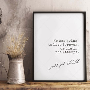 Joseph Heller Catch-22 Quote, Book Lovers Gifts, Digital Download Print ...