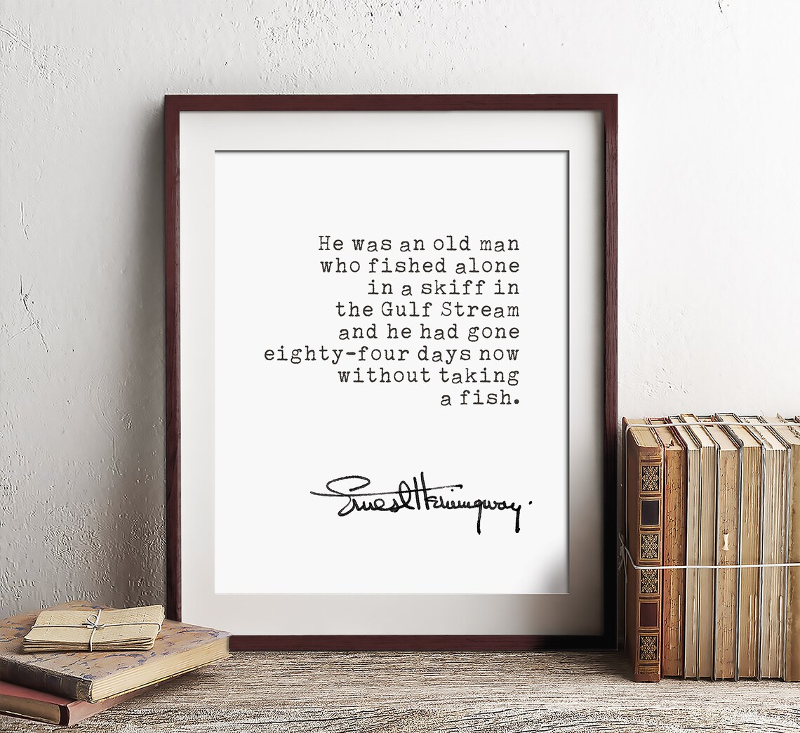 Ernest Hemingway Quote Motivation Poster Digital Download - Etsy