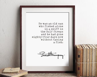 Ernest Hemingway Quote Motivation Poster Digital Download | Etsy
