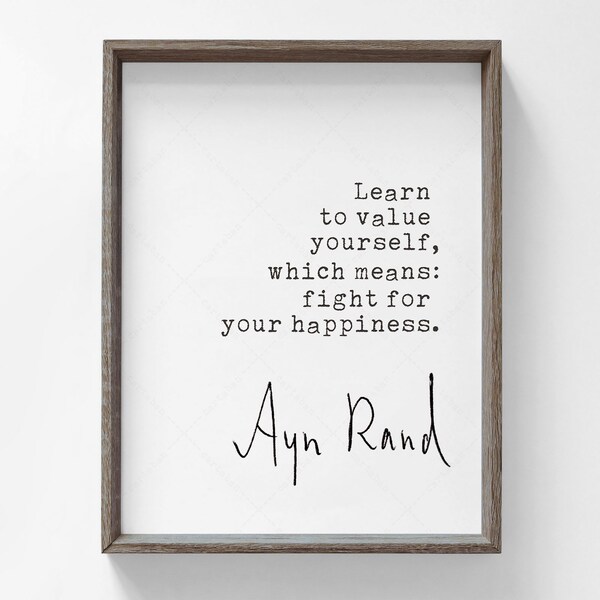 Ayn Rand Quote Etsy