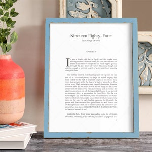 1984 Poster, Digital Download, Book Lovers Gifts, Print Locally, First ...