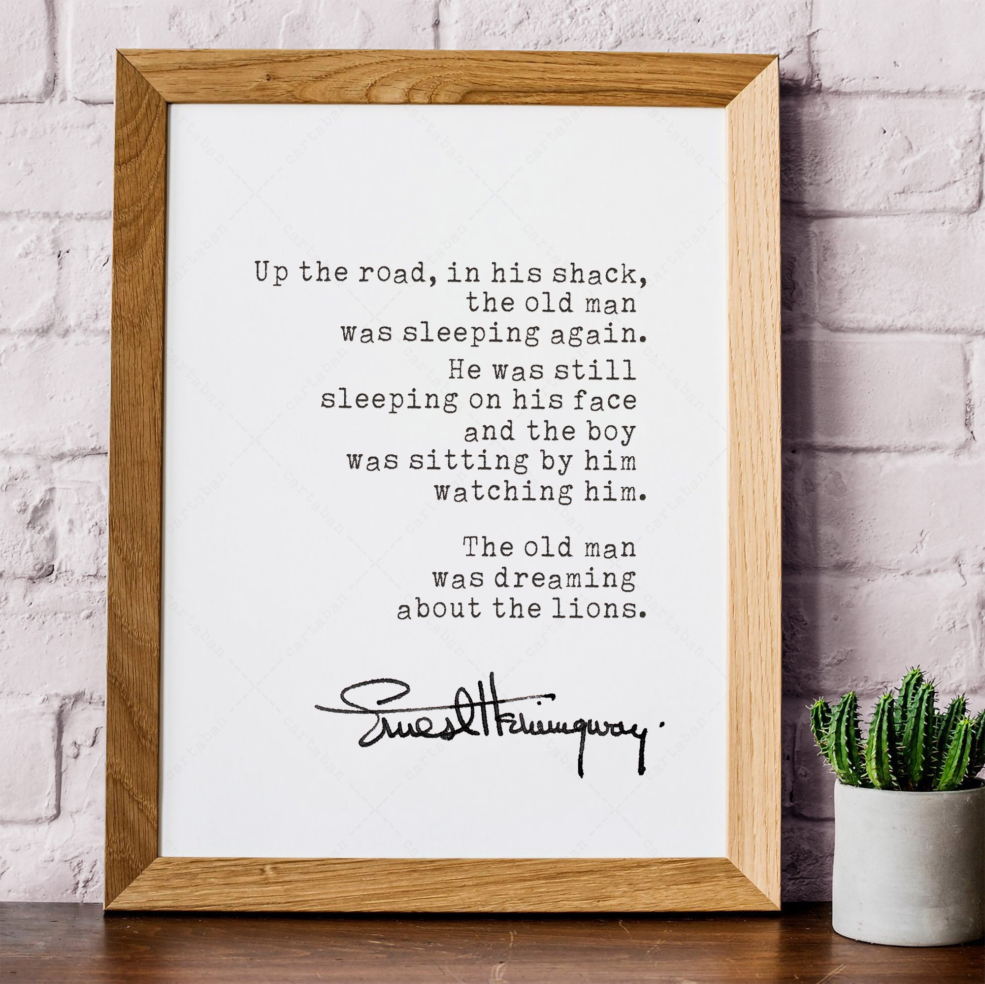 Ernest Hemingway Quote Motivation Poster Digital Download | Etsy