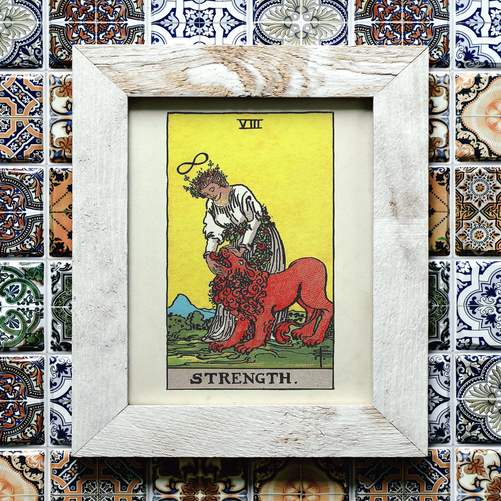 Strength Tarot Card, Rider Waite Smith Deck, RWS Poster (instant ...