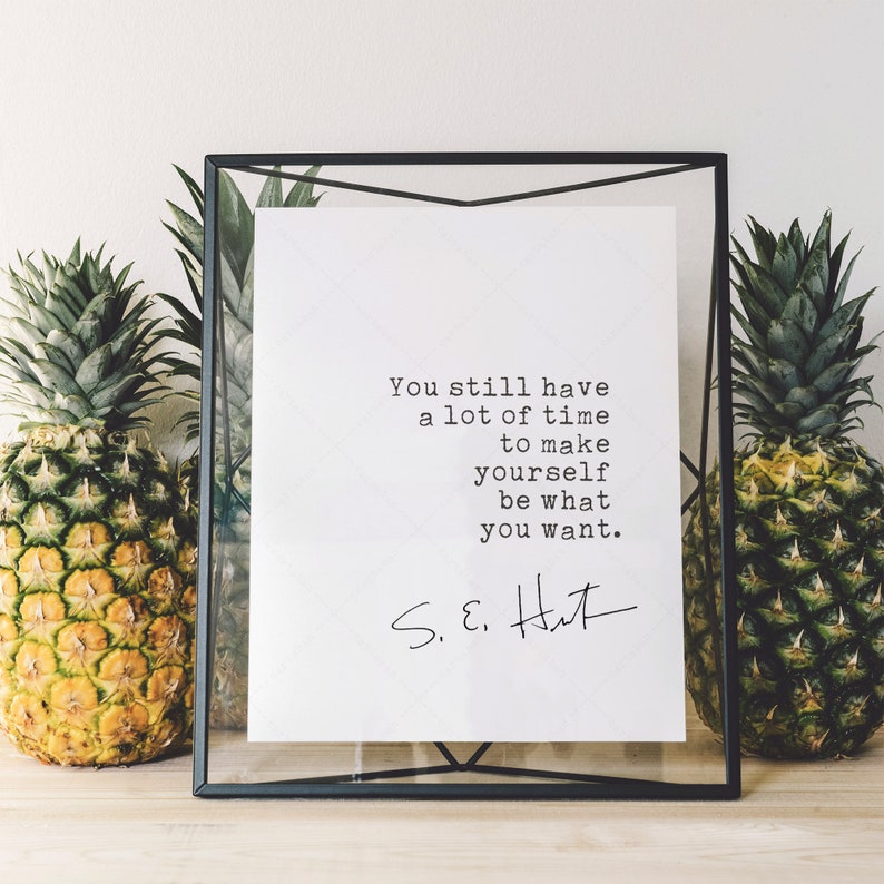 The Outsiders Quote SE Hinton Print Book Lovers Gifts - Etsy