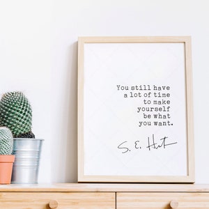 The Outsiders Quote SE Hinton Print Book Lovers Gifts - Etsy