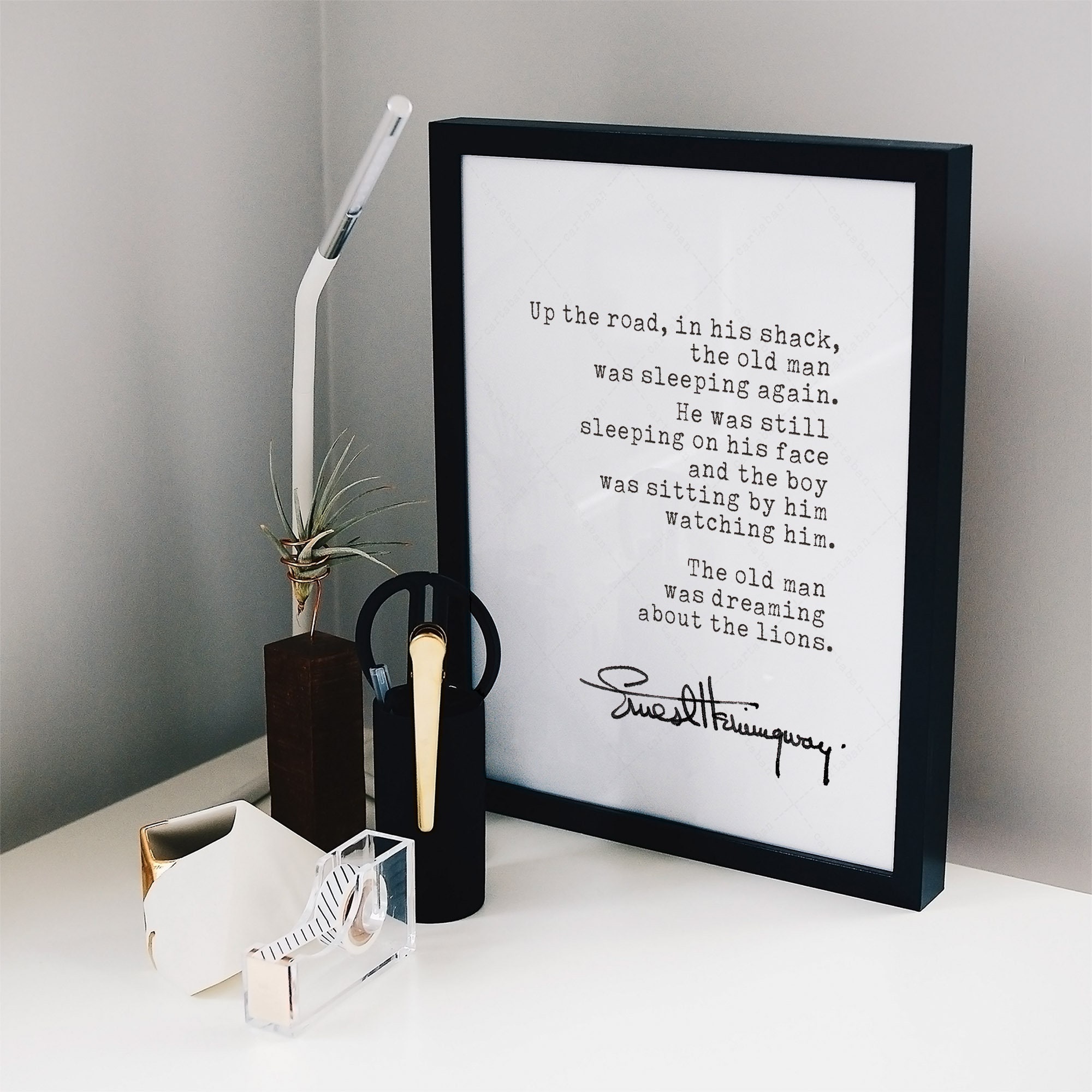 Ernest Hemingway Quote Motivation Poster Digital Download | Etsy