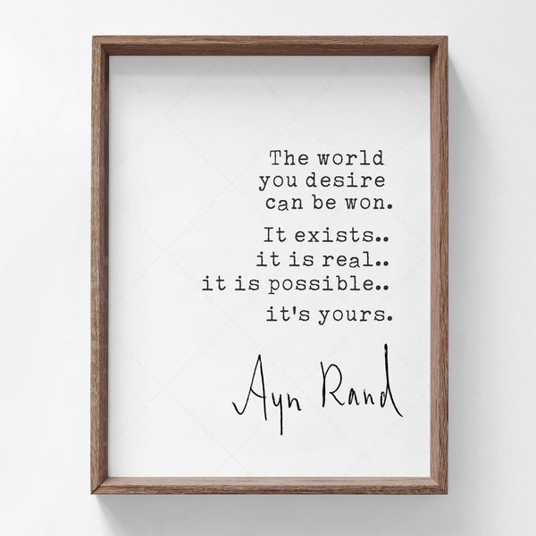 Ayn Rand Quote - Etsy