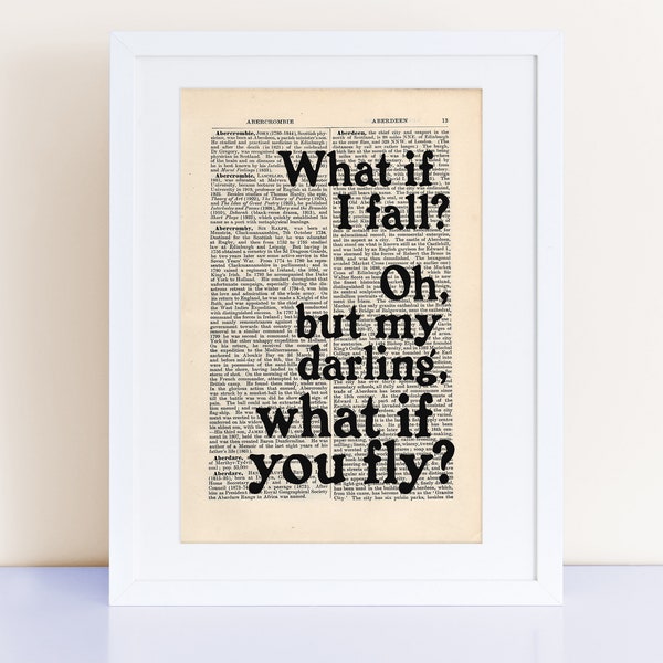 Erin Hanson What If I Fall, What If You Fly - Etsy
