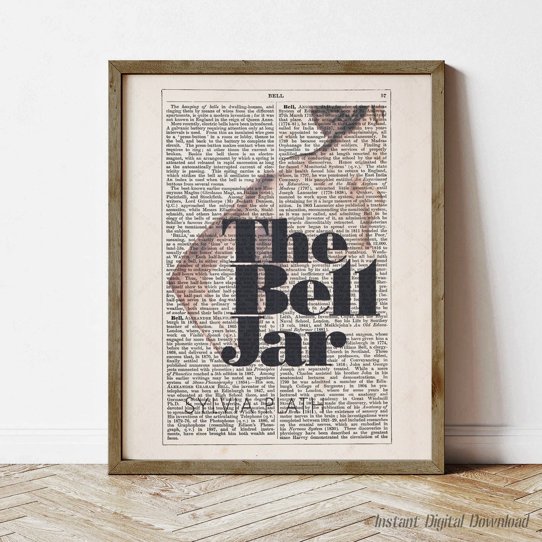 The Bell Jar by Sylvia Plath, Instant Download, Literary Art Poster ...