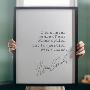 Noam Chomsky Quote Poster, Inspirational Print (instant Digital ...