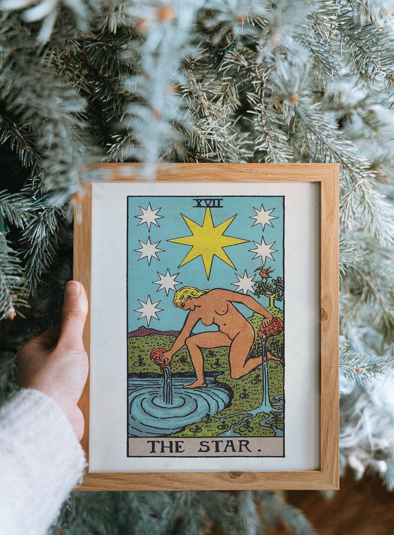 The Star Tarot Card, Rider Waite Smith Deck, RWS Poster (instant ...