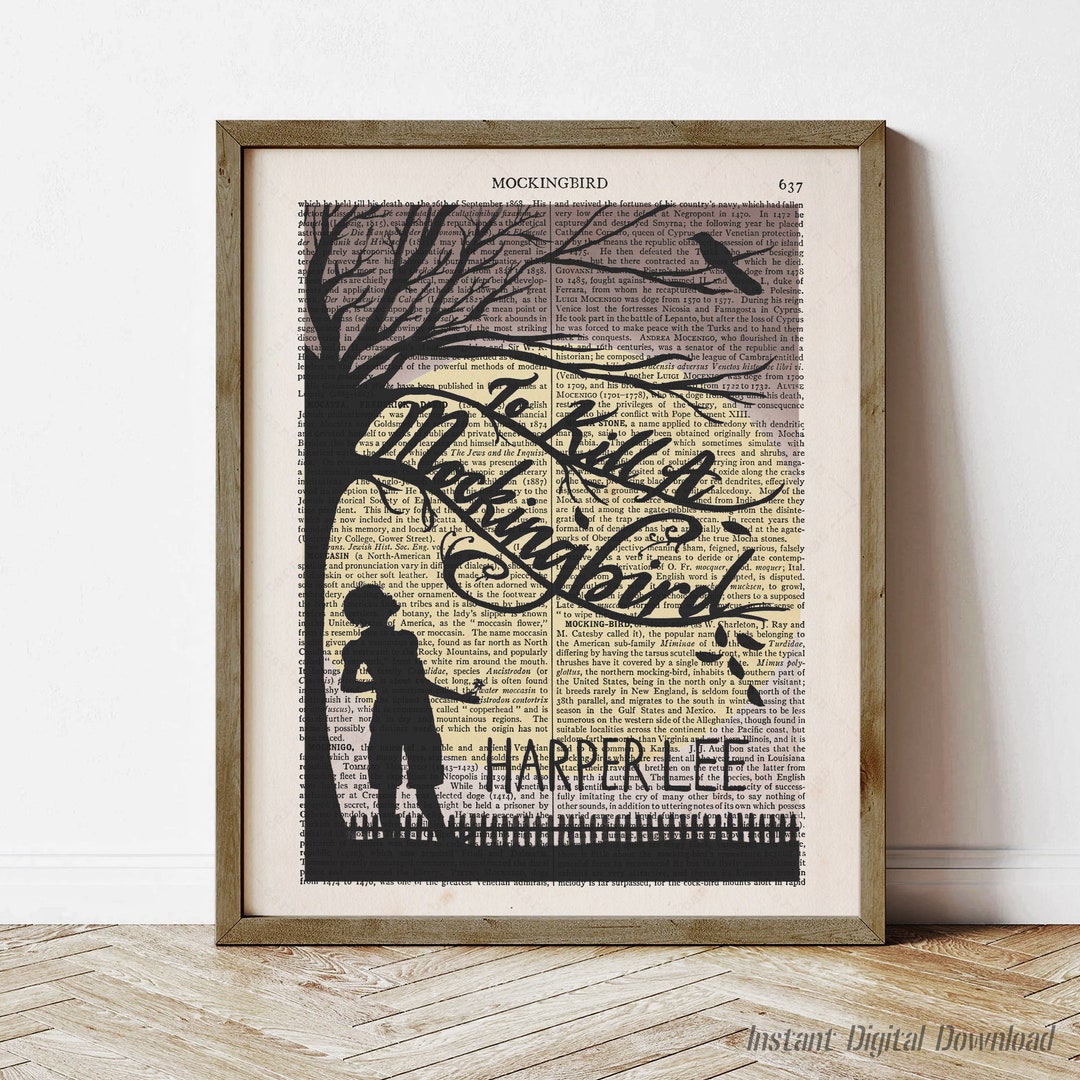 To Kill a Mockingbird by Harper Lee, Instant Download, Literary Poster ...