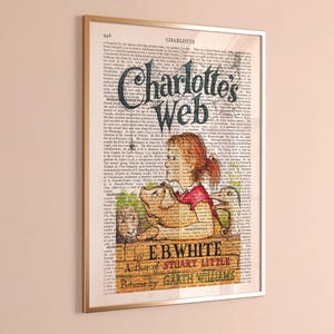 Charlotte's Web by E. B. White, Instant Download, Wall Art Reading Nook ...