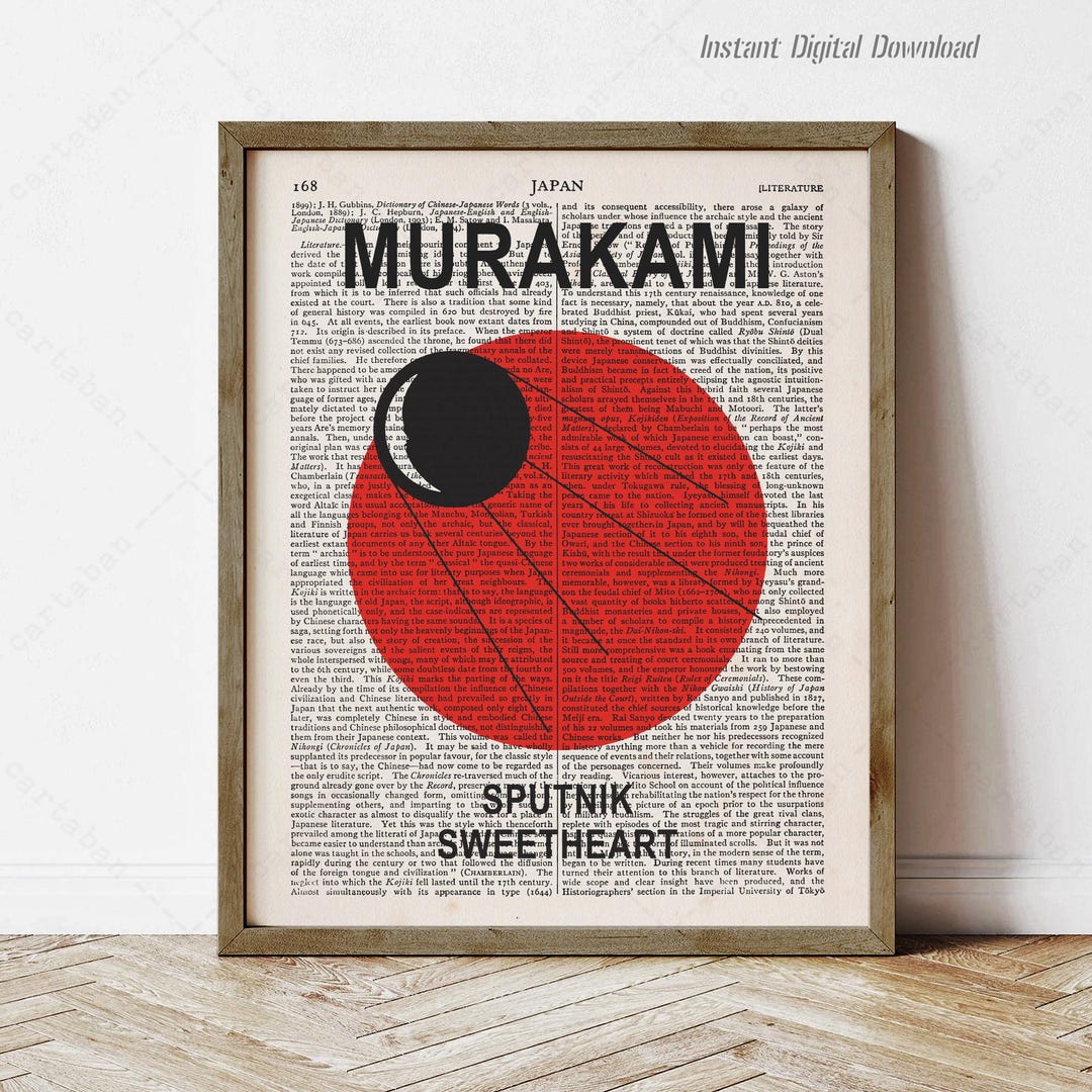 Sputnik Sweetheart Book Cover Art, Haruki Murakami (instant Digital ...