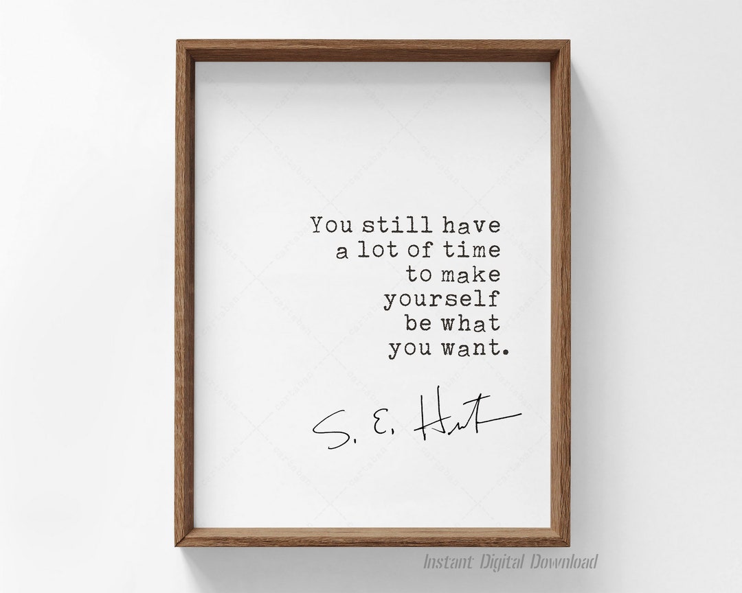 The Outsiders Quote SE Hinton Print Book Lovers Gifts - Etsy