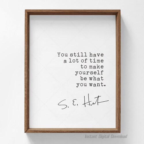 The Outsiders Quote SE Hinton Print Book Lovers Gifts Wall - Etsy