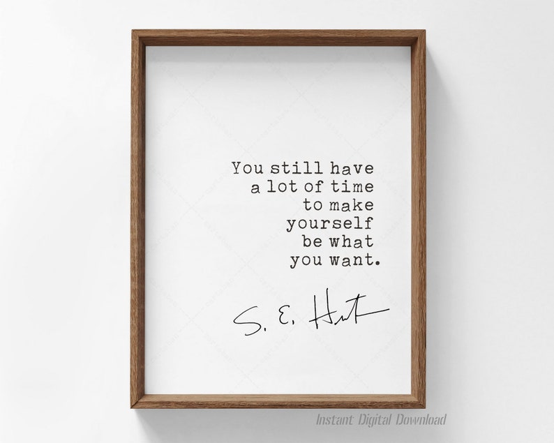 The Outsiders Quote SE Hinton Print Book Lovers Gifts - Etsy