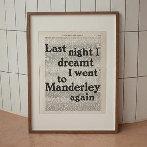 Daphne Du Maurier Quote Rebecca, Instant Download, Print Locally ...