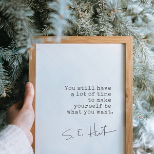 The Outsiders Quote SE Hinton Print, Book Lovers Gifts, Printable Wall ...