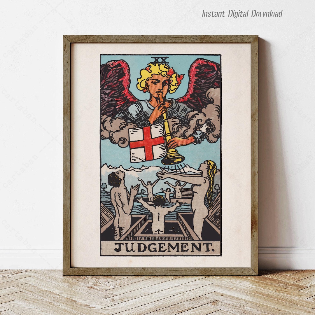 Judgement Tarot Card, Rider Waite Smith Deck, RWS Poster (instant ...