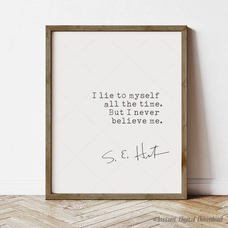 The Outsiders Quote SE Hinton Print Book Lovers Gifts - Etsy