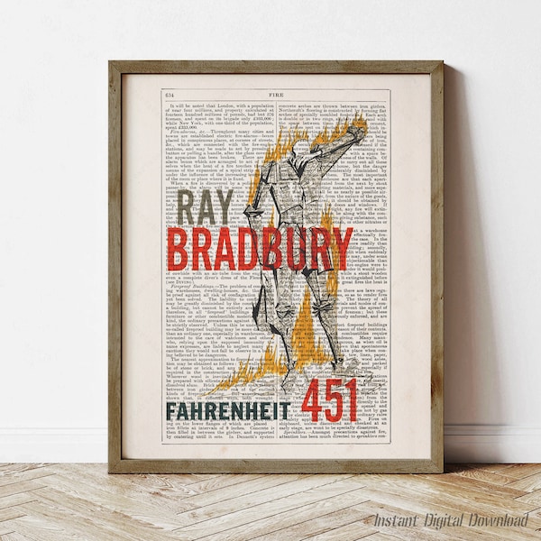 Book Cover Posters Fahrenheit 451 - Etsy